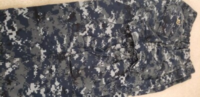 US Navy Uniform Blue Digital CAMO 2PC SET / Pants Medium L & shirt ...