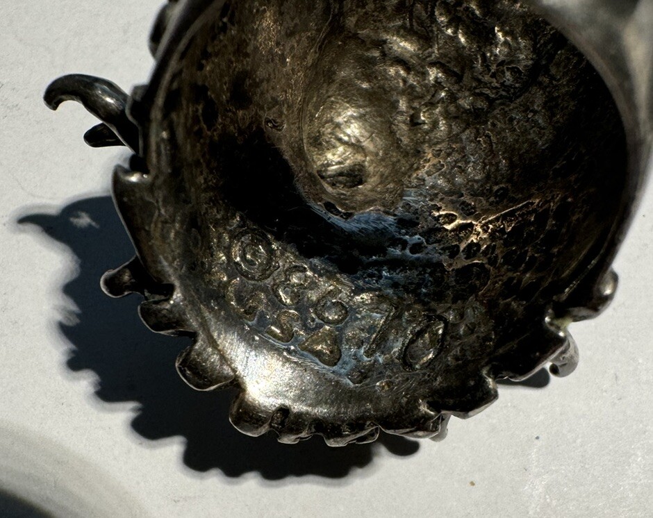 Large Very Detailed Sterling Silver Screaming Eagle Biker Ring size 10 ...