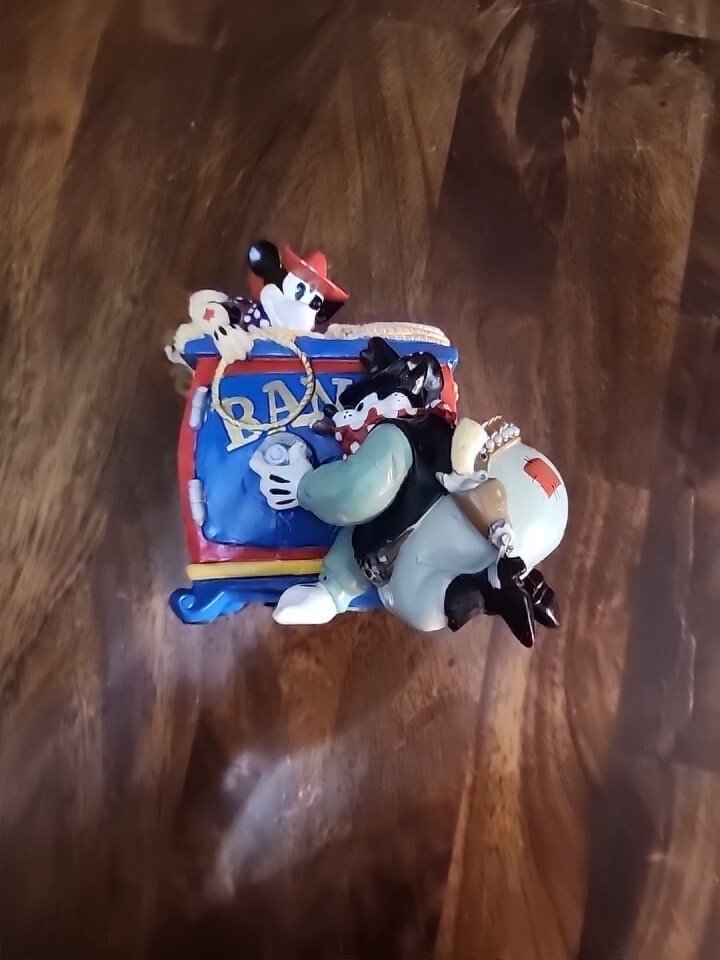 Walt Disney Cowboy Mickey Mouse Bank And Bad Peg Leg Pete Safe VINTAGE ...