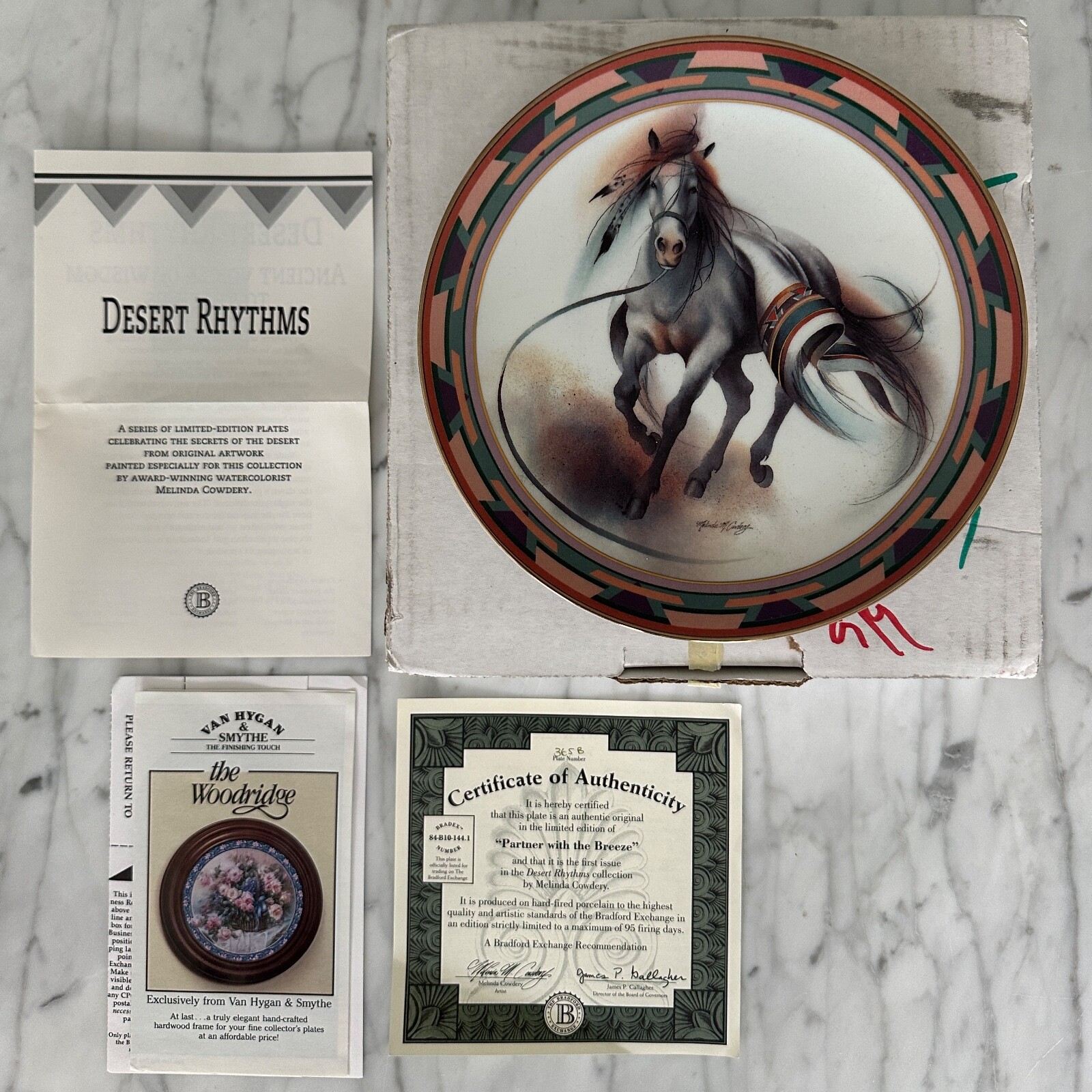 Partner with the Breeze Plate w/ Box & COA - Melinda Cowdery - Bradford ...