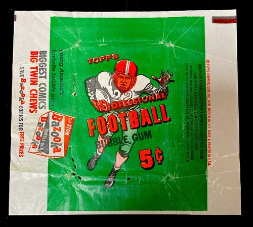 1956 Topps Football Wax Pack Wrapper 5 Cent | eBay