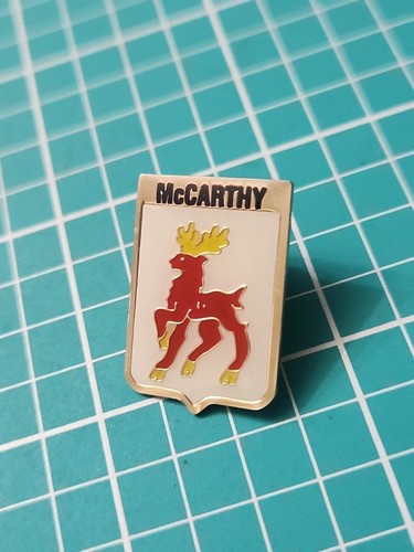 Vtg Mccarthy Heraldry Names Ireland Gold Tone Lapel Pin | eBay
