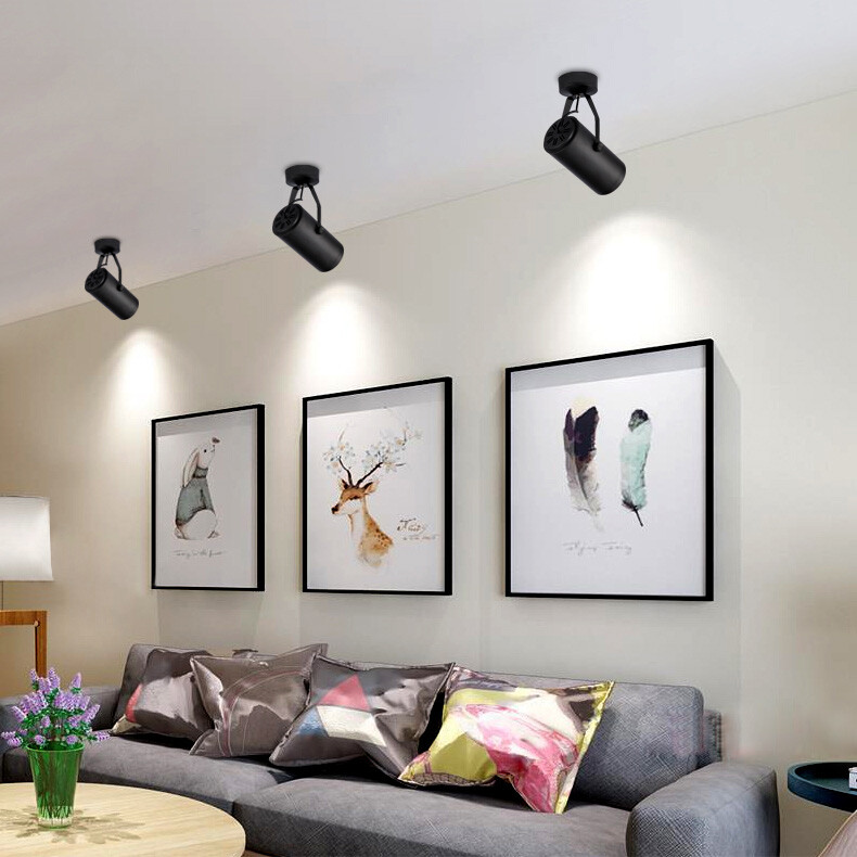 Indoor LED Ceiling Light Fixture Angle Adjustable Lamp Surface Mounted ...