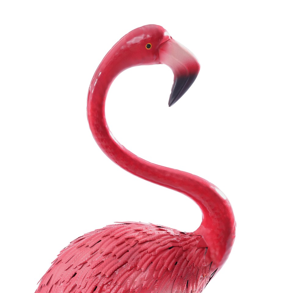 3 Pack Flamingo Garden Statue Pink Sculpture Decor Yard Art Metal ...