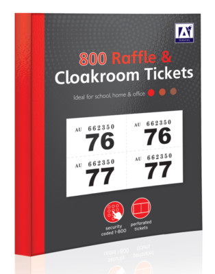 Raffle Tickets Cloakroom Tickets Back To School Stationery- 800 Tickets ...