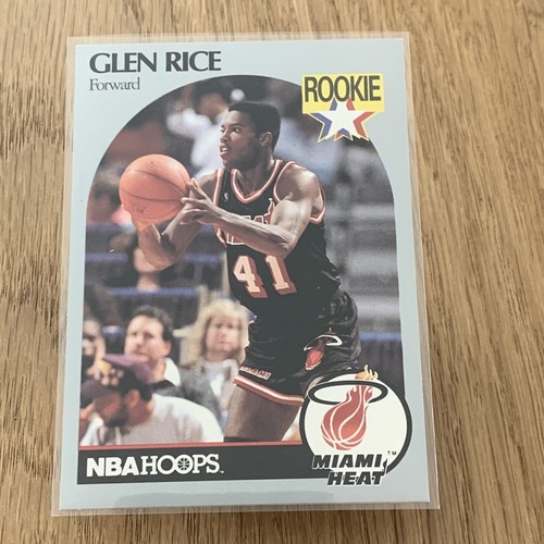 MINT 1990-91 Hoops #168 Glen Rice Rookie Miami Heat NBA Basketball ...