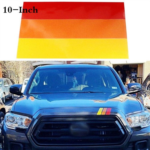 10-Inch Classic Retro Style Tri-Color Stripe Decal Sticker For Toyota ...