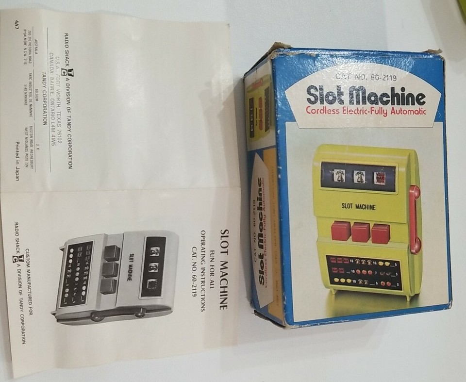 Radio Shack Slot Machine Handheld Battery operated Game WACO Parts or ...