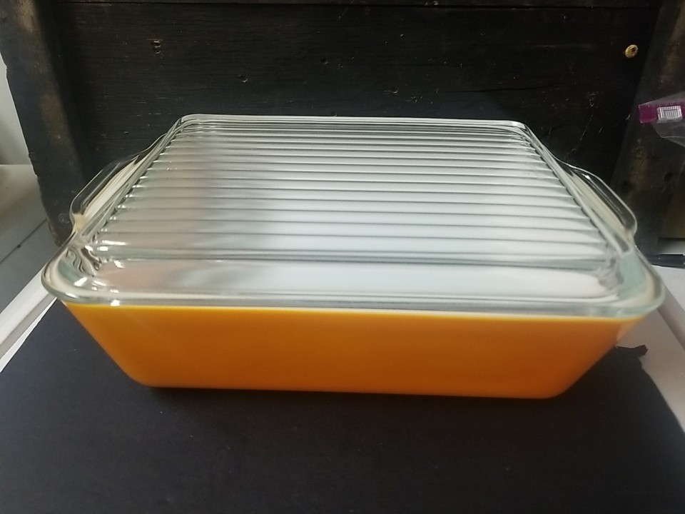 VINTAGE 0503 Orange PYREX Refrigerator Casserole Dish 1.5 Qt with ...