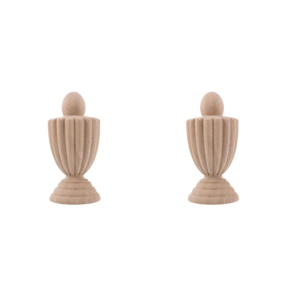 Unfinished Hardwood Finial Ornaments Bed Post Finials Replacement | eBay