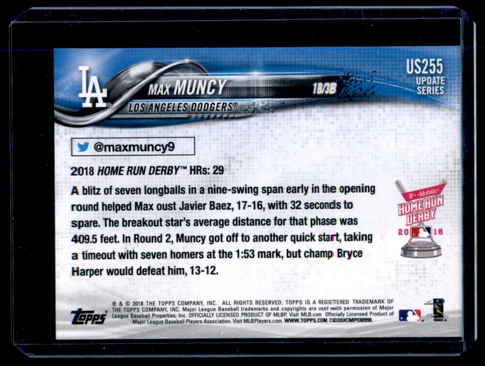 2018 Topps HR Derby Max Muncy Los Angeles Dodgers #US255 1054 | eBay