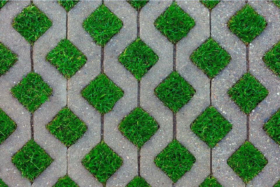 Concrete Molds DIY Grass Concrete Paving Block Concrete Pavers Paving ...