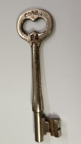 Antique CORBIN Solid Barrel Skeleton Key Stamped P4 2.75 Inches | eBay