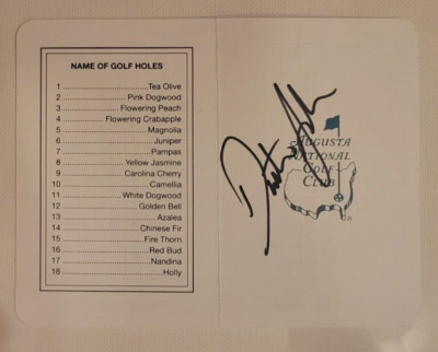 Dustin Johnson Signed Autograph Masters Golf Scorecard - 2020 Masters ...