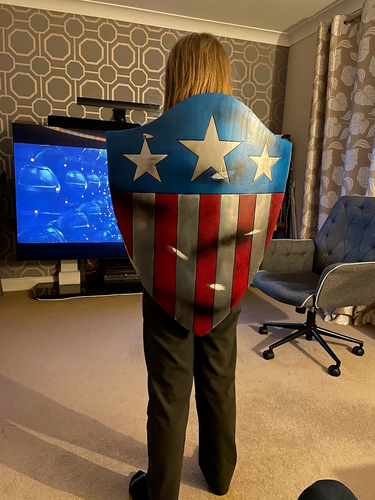 Triangle Styled Metal 24" (Replica) Captain America Shield World War 2 ...