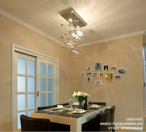 Creative LED crystal chandelier restauran tlights Flying Fish Bar ...