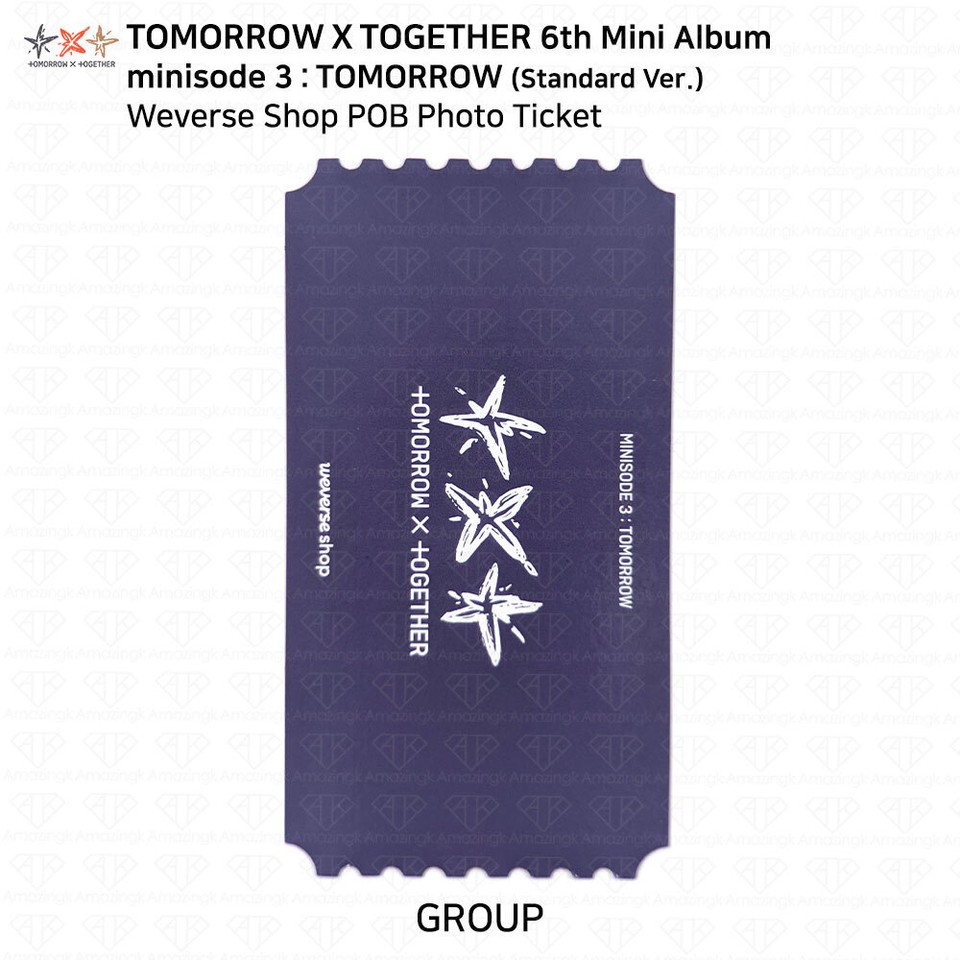 TXT 6th Mini Album Minisode 3:Tomorrow POB Photocard Complete Set KPOP ...