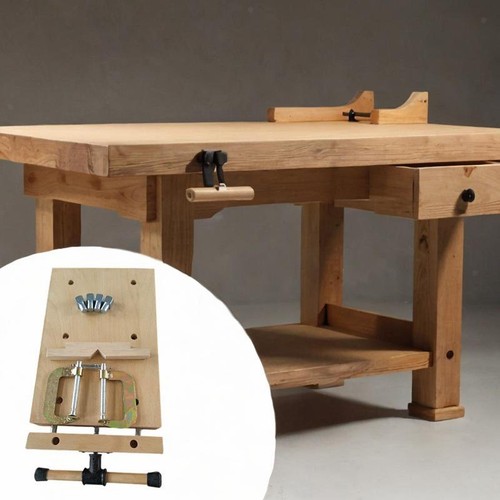 Portable Wood Workbench Tools Carpentry Vice Quick Release Desktop with ...