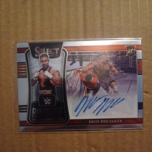 2022 Select WWE Ringside Action Signatures Bron Breakker Rookie Auto RC ...