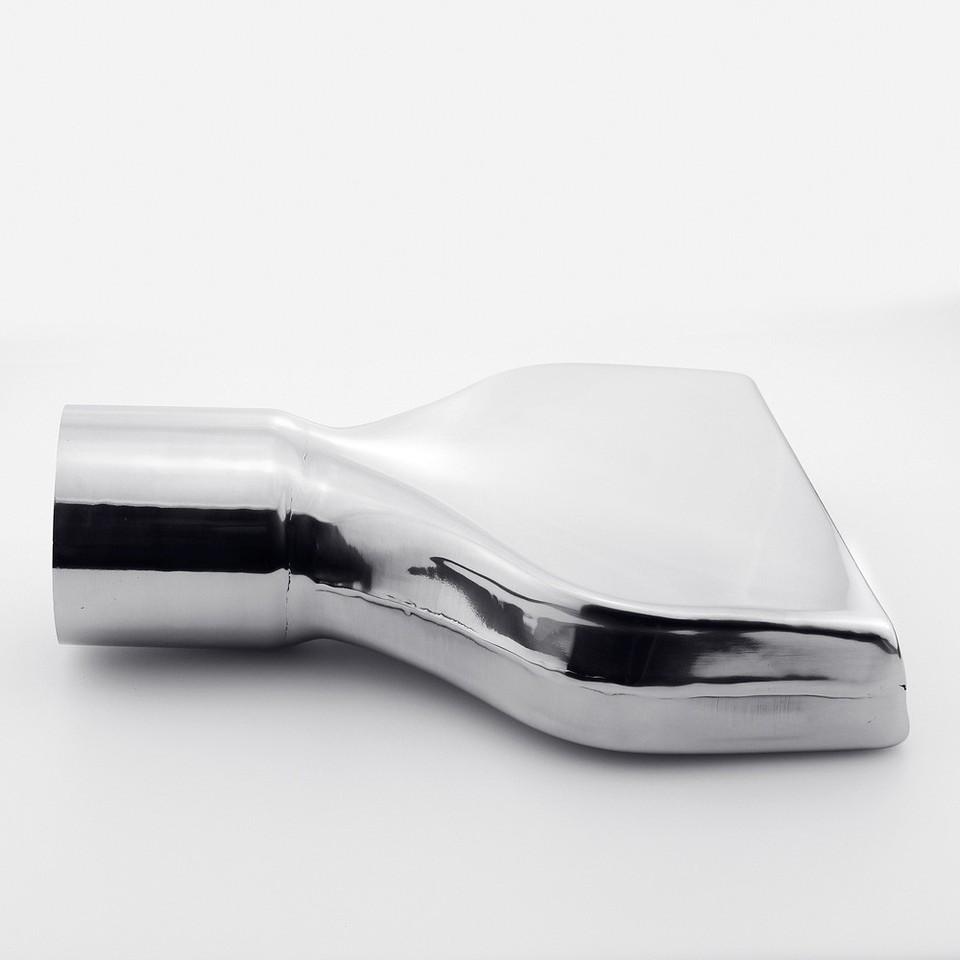 3" inlet 10" length Square Slanted Rectangle Out 304 Stainless Steel ...