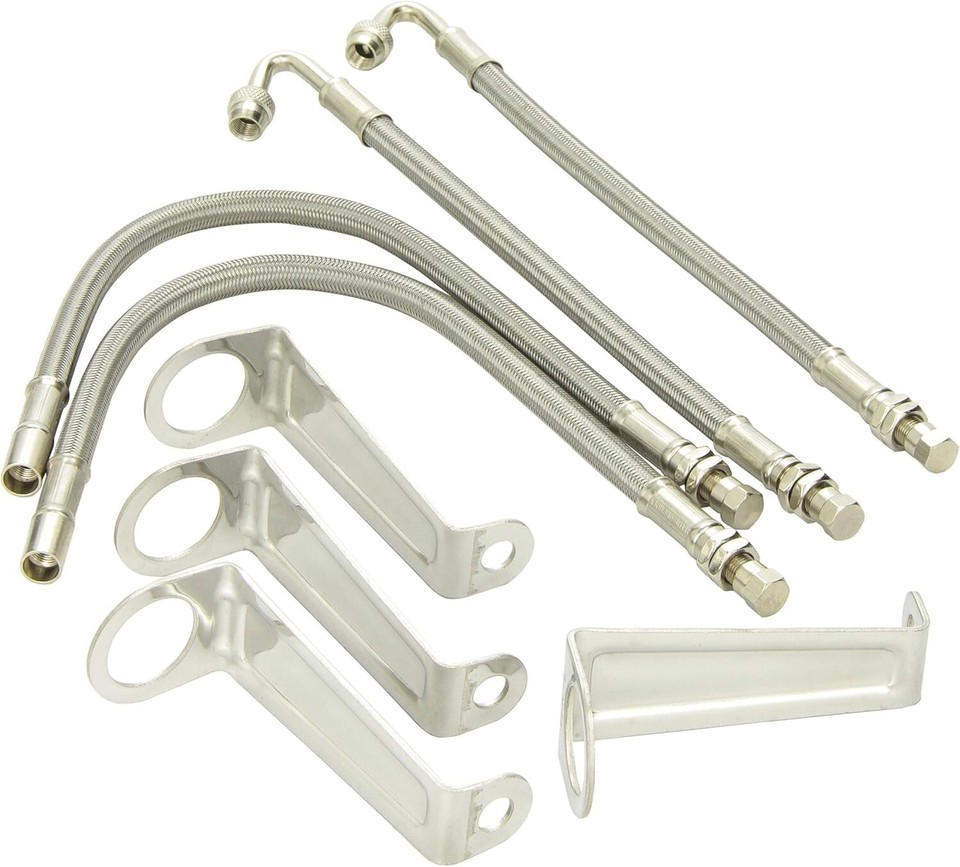 Universal Stainless Steel Air Inflation Kit for Truck Dual Wheels - 8 ...