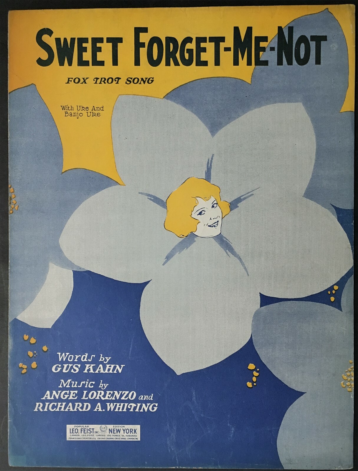 1928 "SWEET FORGET-ME-NOT" ART COVER SHEET MUSIC - FLOWER - GUS KAHN | eBay