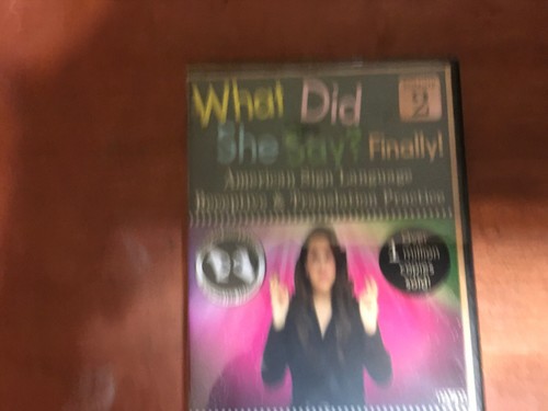 What Did She Say Finally American Sign Language Receptive Vol. 2 Brand ...