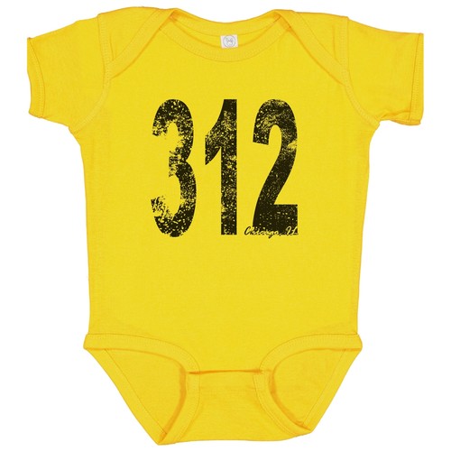 312 Chicago Illinois Area Code Baby Bodysuit (Yellow) | eBay