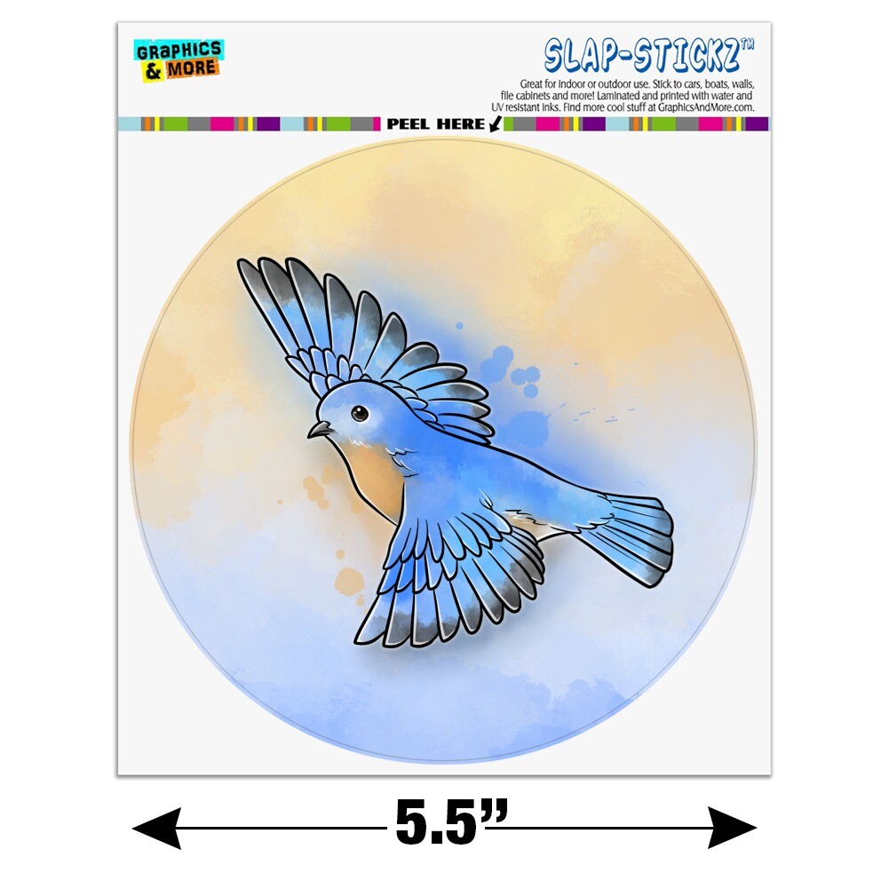 Eastern Bluebird Watercolor Bird Circle Bumper Window Sticker | eBay