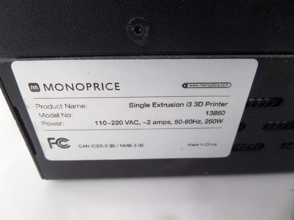 Monoprice 13860 Single Extrusion i3 3D Printer | eBay