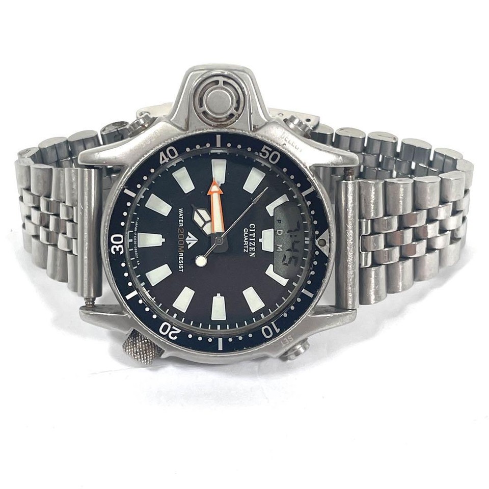 CITIZEN Promaster C022-088093 Aqualand Digi-Ana 200M Black Quartz Men's ...