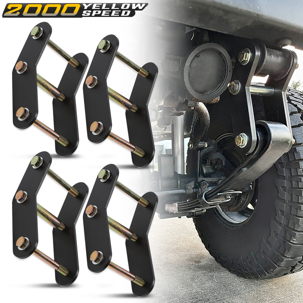 4PCS 2" Shackle Relocation Lift Kit Front & Rear Fit For Jeep 87-95 ...