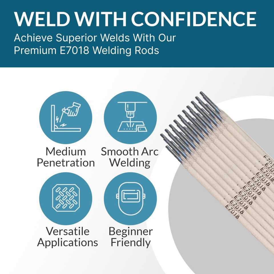 E7018 Welding Rod 1/8" 10LB – Low Hydrogen - 770478 | eBay