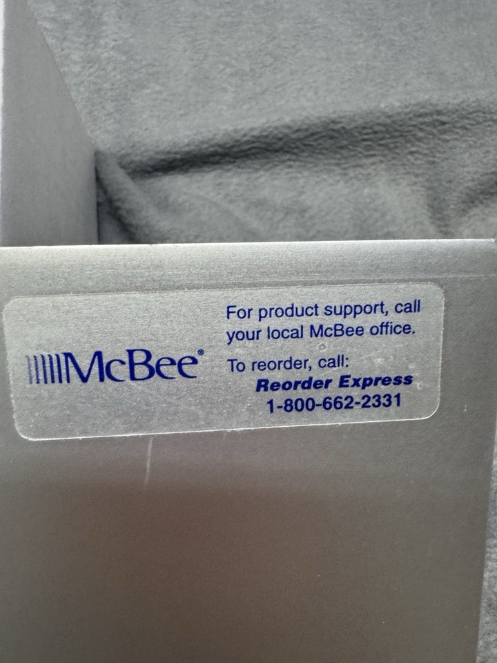 Vintage McBee Blue Padded Folding Bookkeeper Quality Design Model 9000 ...