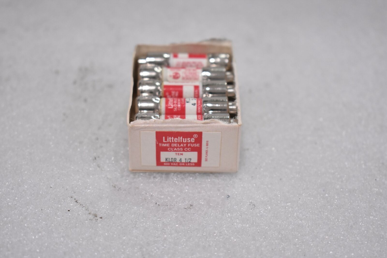 LITTLEFUSE KLDR 4-1/2A MINIATURE TIME DELAY FUSE 4.5AMP 600 VAC (LOT OF ...