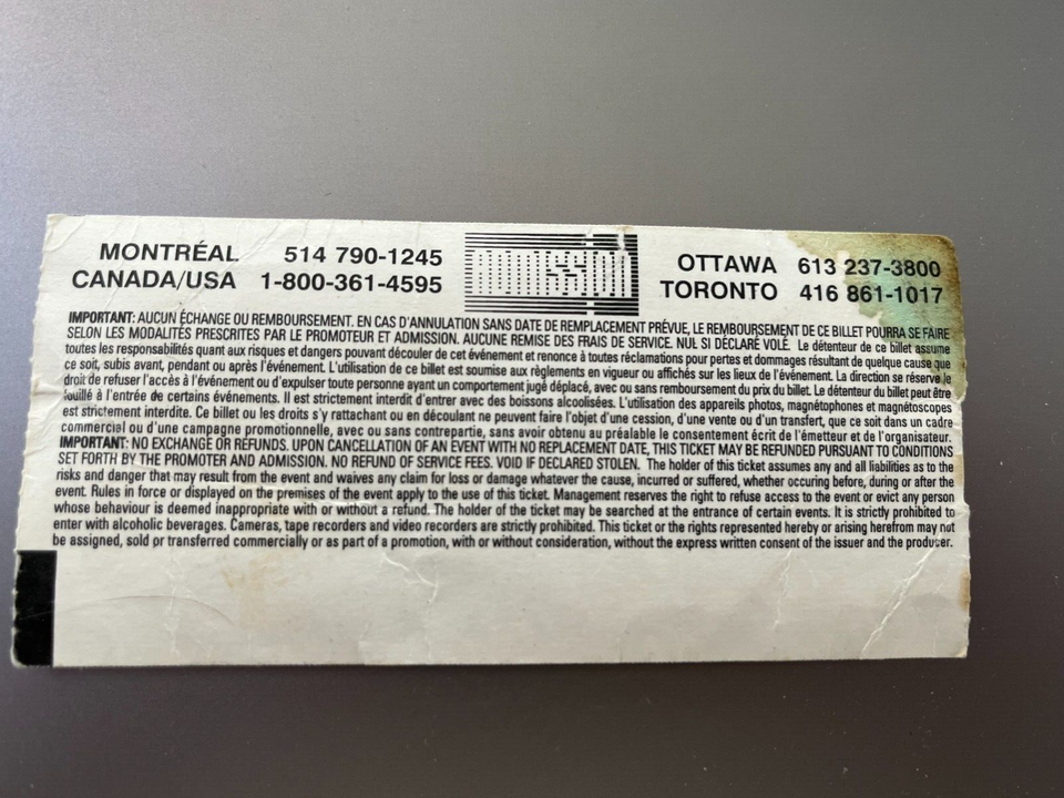 Montreal Expos ticket JUNE 11, 1998 VS NY YANKEES OLYMPIC STADIUM ...