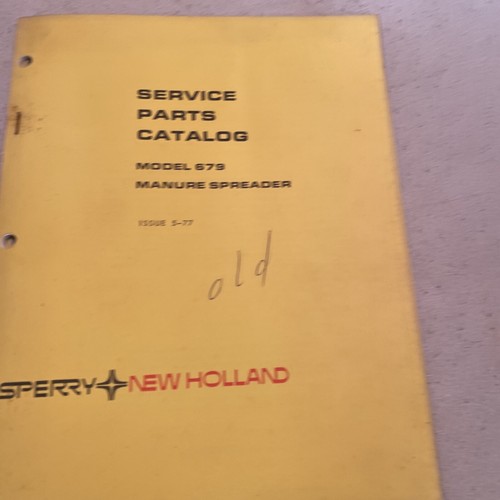 Sperry New Holland, 679 manure Spreader, Service Parts Catalog 5-77 | eBay