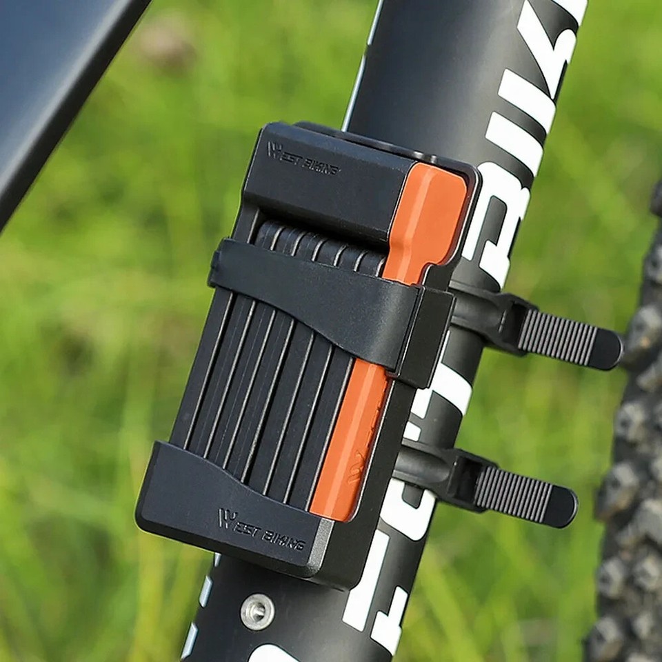 WEST BIKING Compact Folding Bicycle Lock Anti-theft Chain Lock | eBay