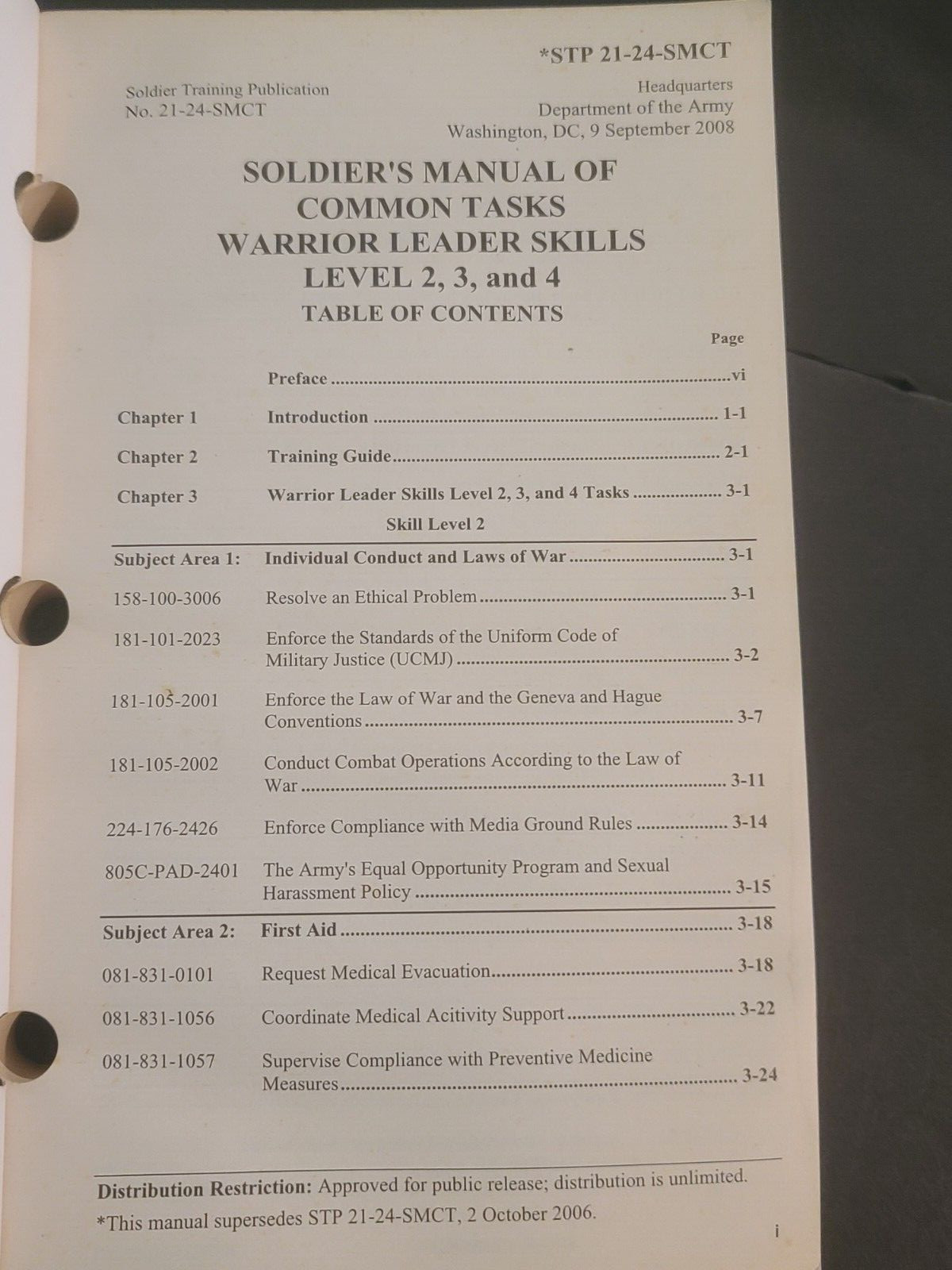 STP 21-24-SMCT Soldier's Manual Common Tasks Warrior Leader Skills ...