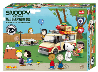 [David Toy] Snoopy Block Hot Dog Food Truck Outdoor Bench / 289PCS ...