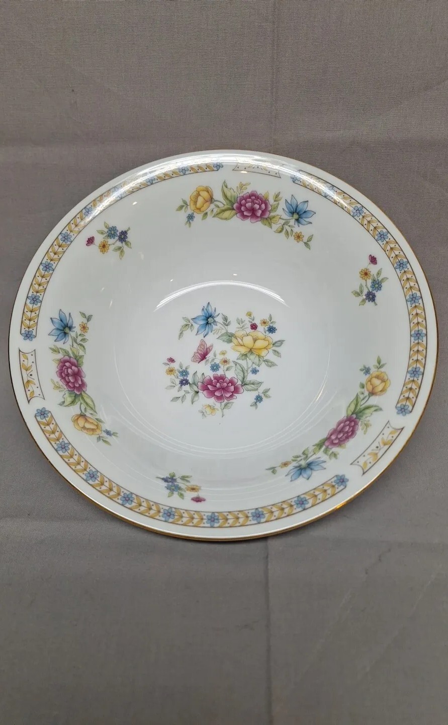 Liling Fine China Serving Bowl Yung Shen Ling Rose 9-1/8" | eBay