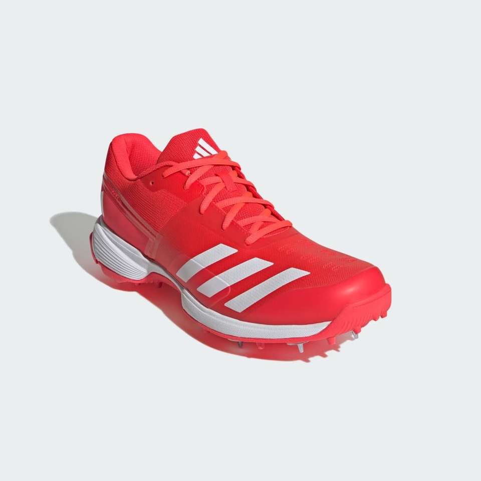 2025 Adidas 22YDS Full Spike Cricket Shoes - Red/Metallic/Red - Free P ...