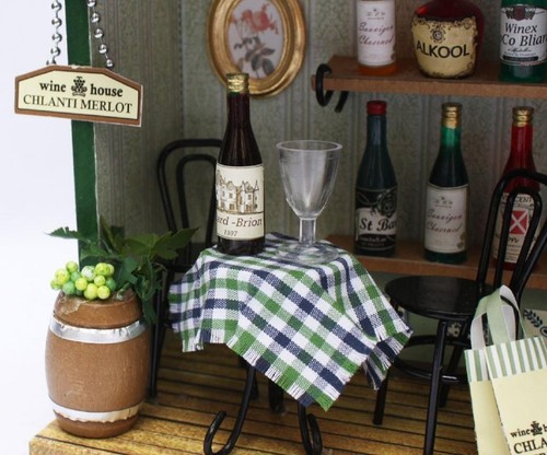 Billy handmade dollhouse kit street corner shop kit wine house 8789 | eBay