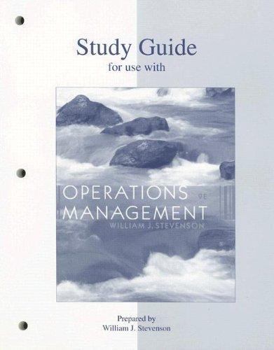 Operations Management Study Guide by Stevenson, William J ...