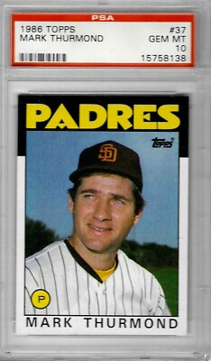 1986 Topps #37 Mark THURMOND - PSA 10+++ Padres | eBay