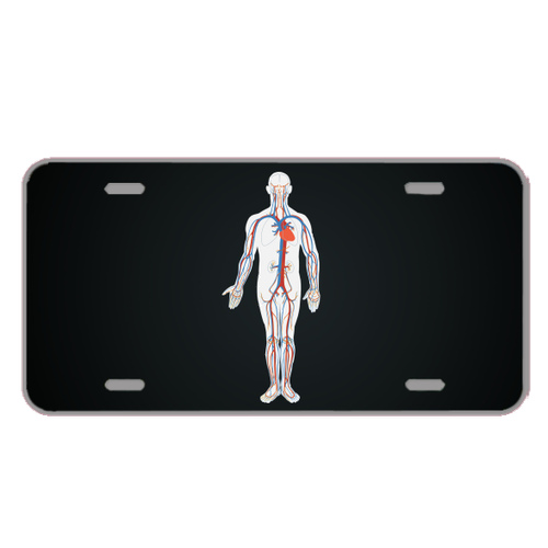 Custom Novelty License Plate With Inside Of Mans Body Design Add Names ...