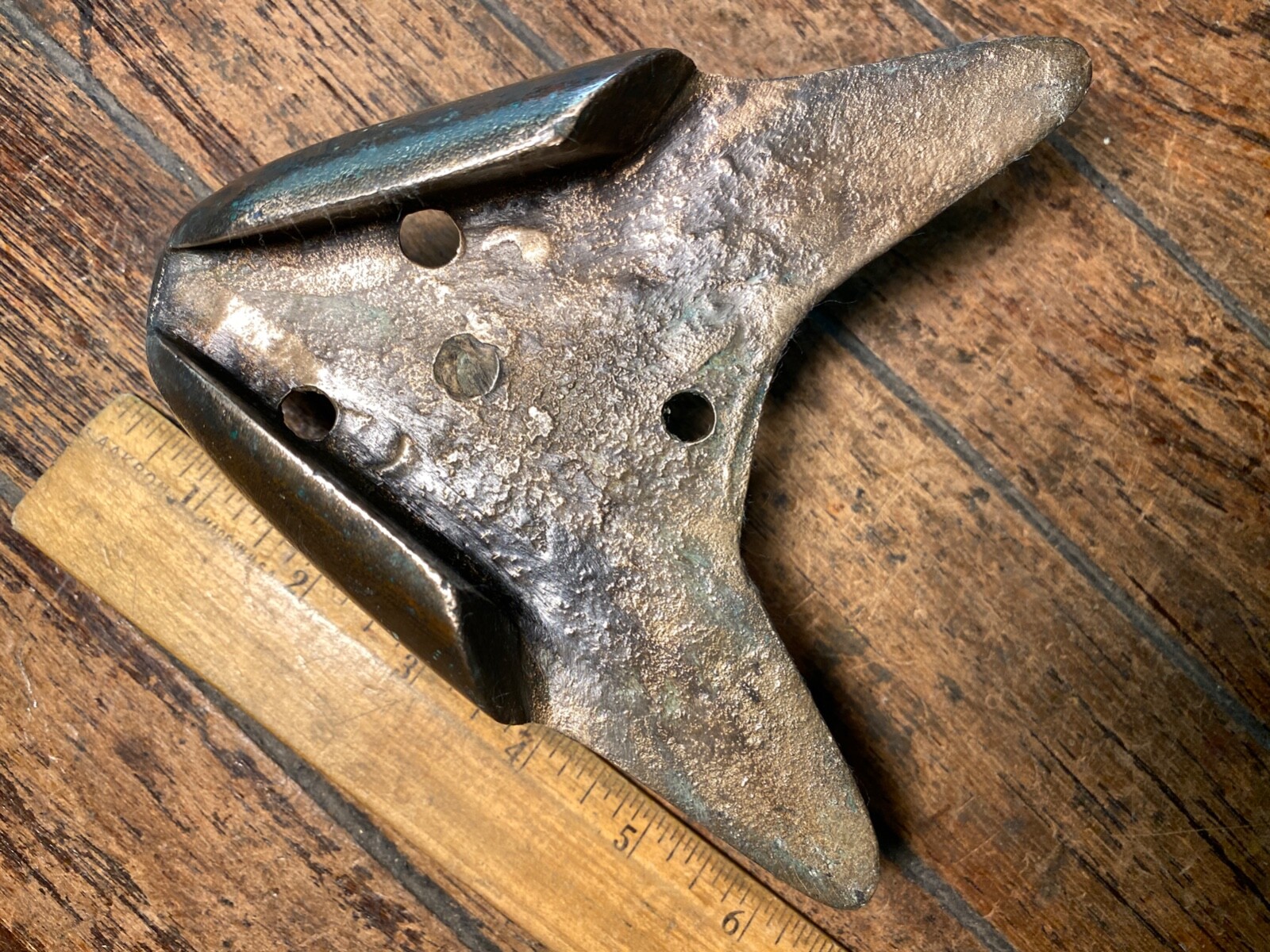 VINTAGE CAST BRONZE BOW HEADSTAY, CHOCKS FITTING, GREAT AGE/PATINA!! | eBay