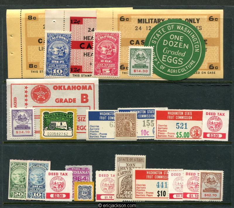 STATE REVENUES selection of more than 175 different stamps | eBay