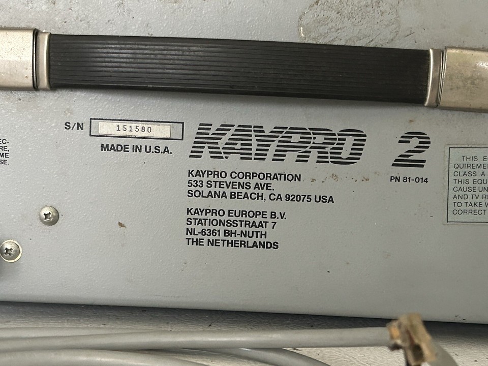 Vintage Kaypro 2 II Portable Computer w/ Keyboard VGC | eBay