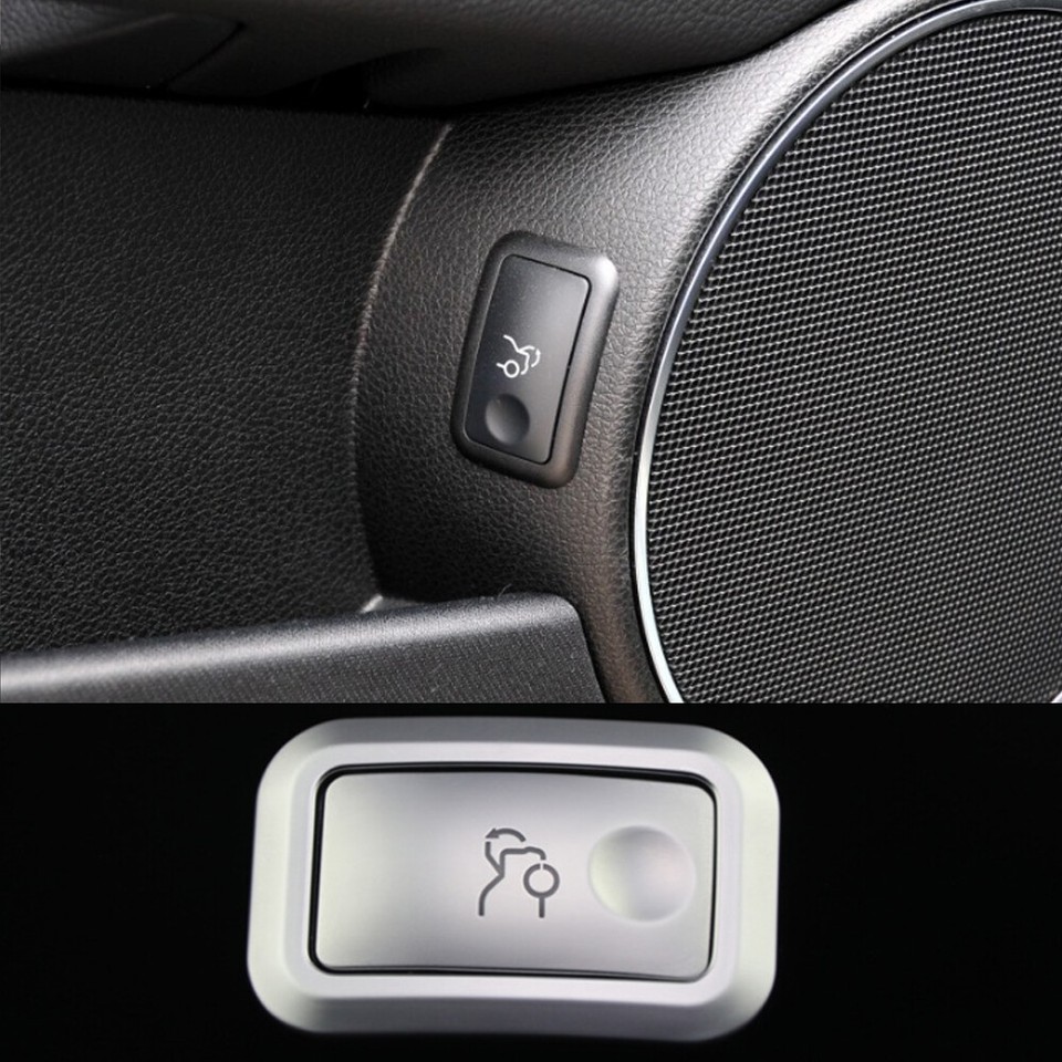 2x Car Interior Rear Trunk Button Panel Cover Trim For Mercedes Benz C ...